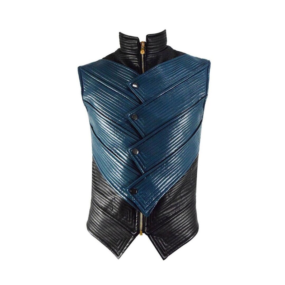 Vergil Devil May Cry 5 Blue and Black Vest - Etsy