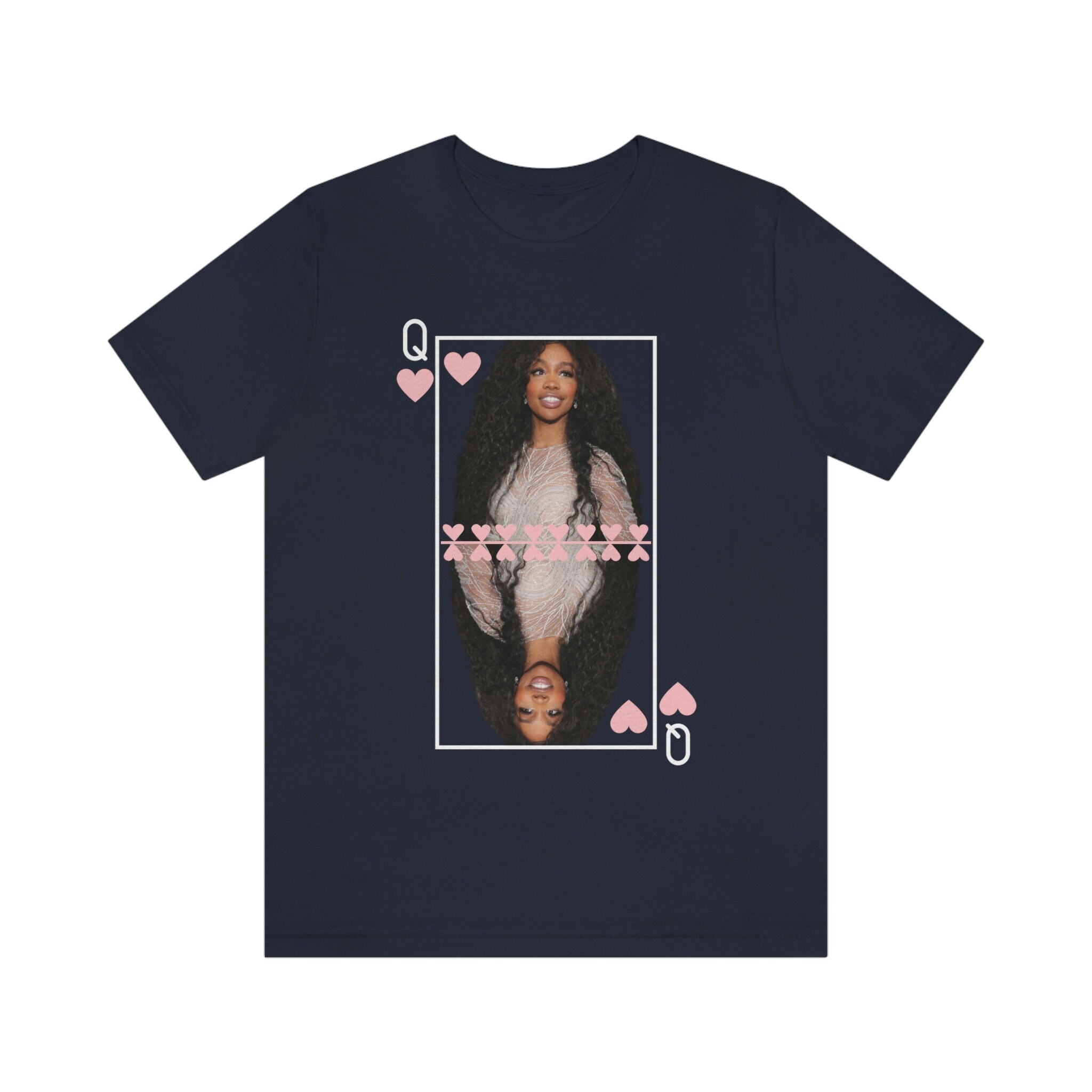 SZA Queen of Hearts Playing Card White Frame - Music Tshirt- Sza SOS ...
