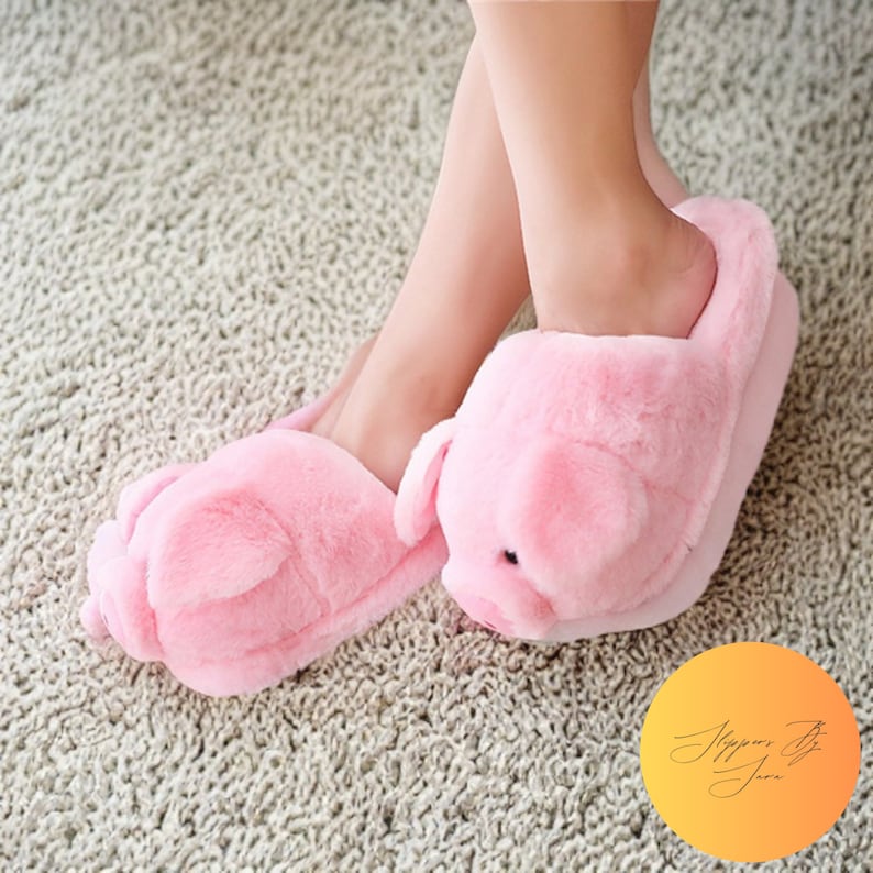 Cute Pig Slippers Animal Slippers Animal Slippers Gift for Animal Lover ...
