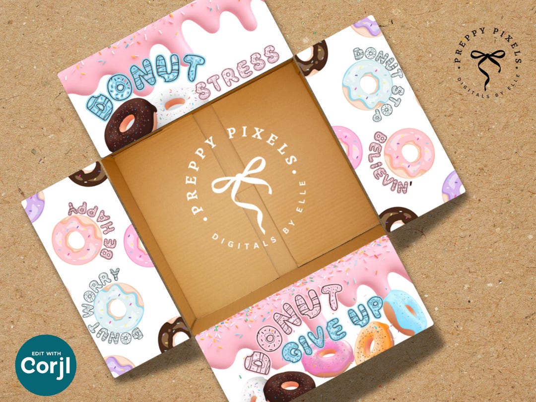 Donut Stress Final Exams - Instant Download Box Decor - Etsy