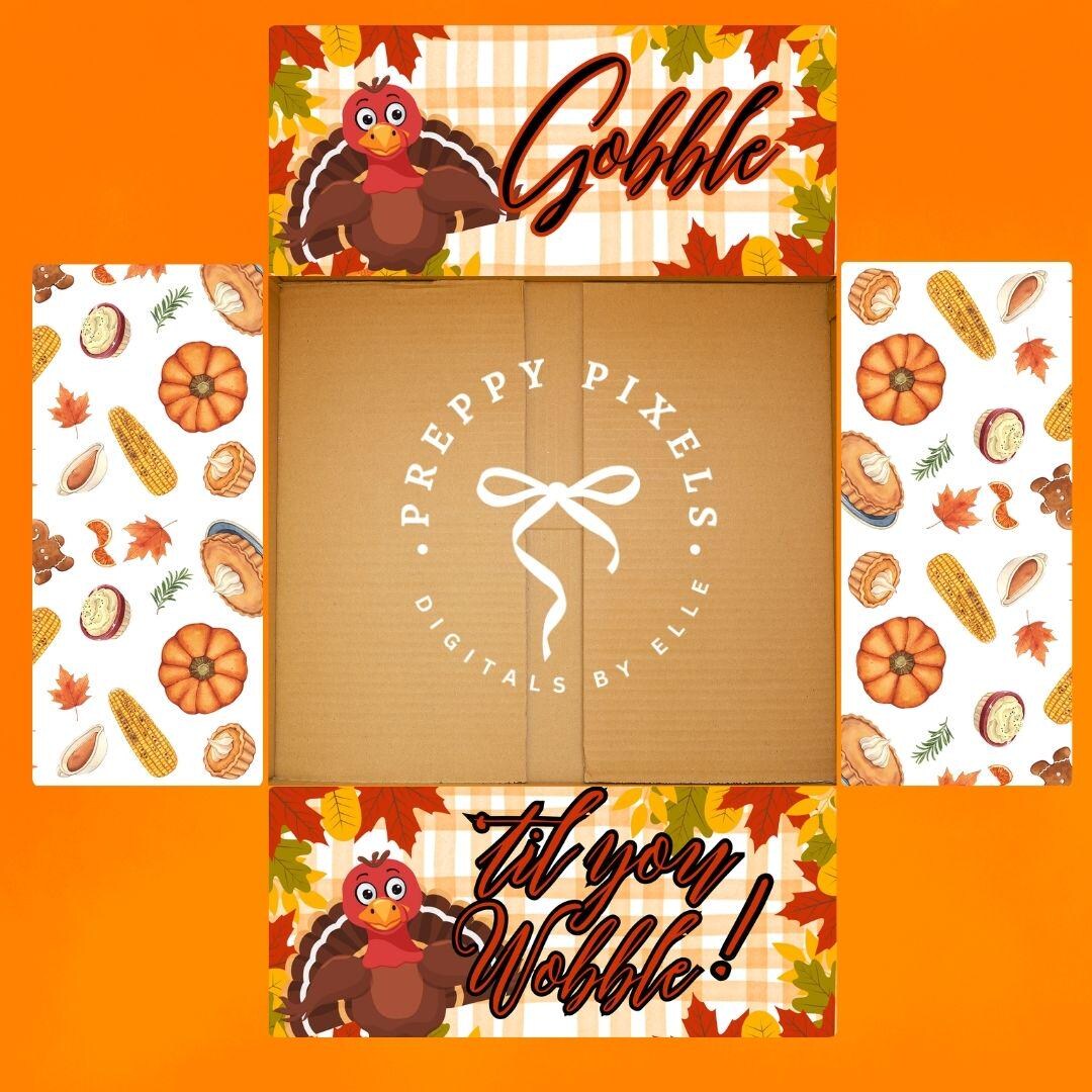 Gobble Thanksgiving Theme - Instant Download Box Decor - Etsy