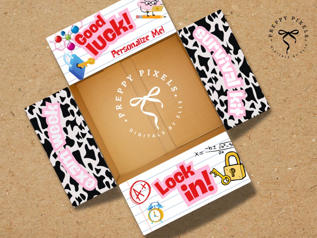 Customizable Lock in Final Exams - Instant Download Box Decor - Etsy