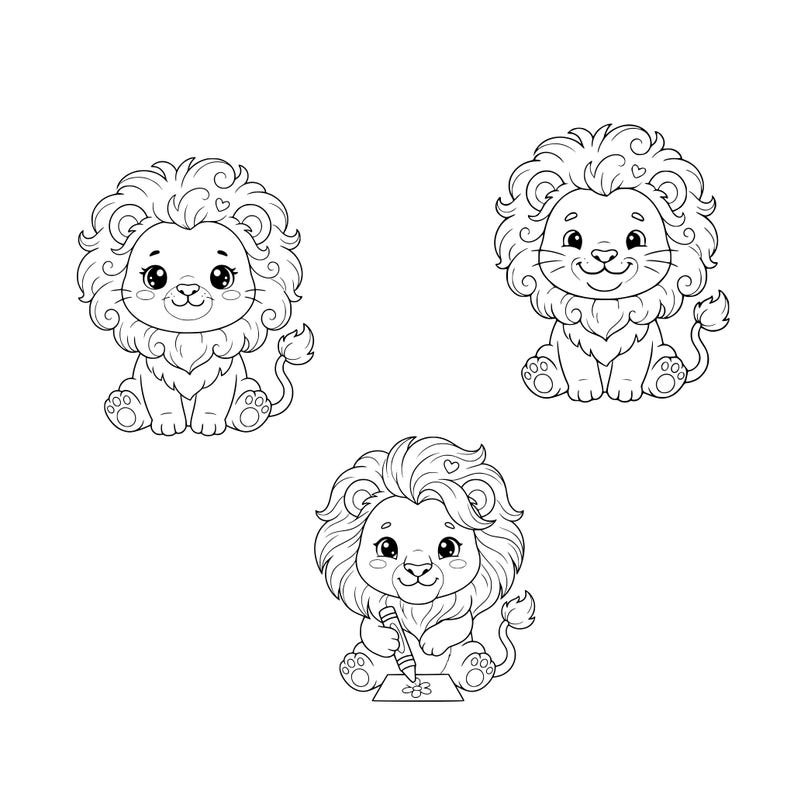 Lion Coloring Pages for Kids Preschool Activity Sheets Printable PDF ...
