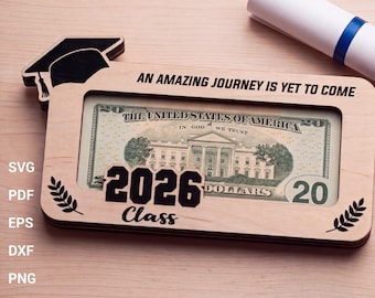Graduation Money Holder for Laser Cut Engraving, Class 2026 Svg ...