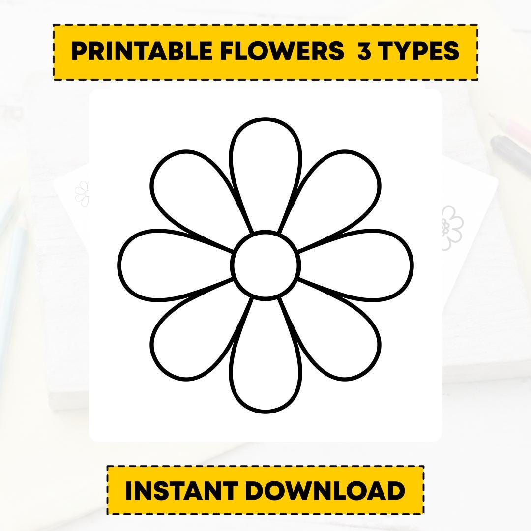 Flower Coloring Page Spring Craft Page Flower Coloring Pages for Kids ...