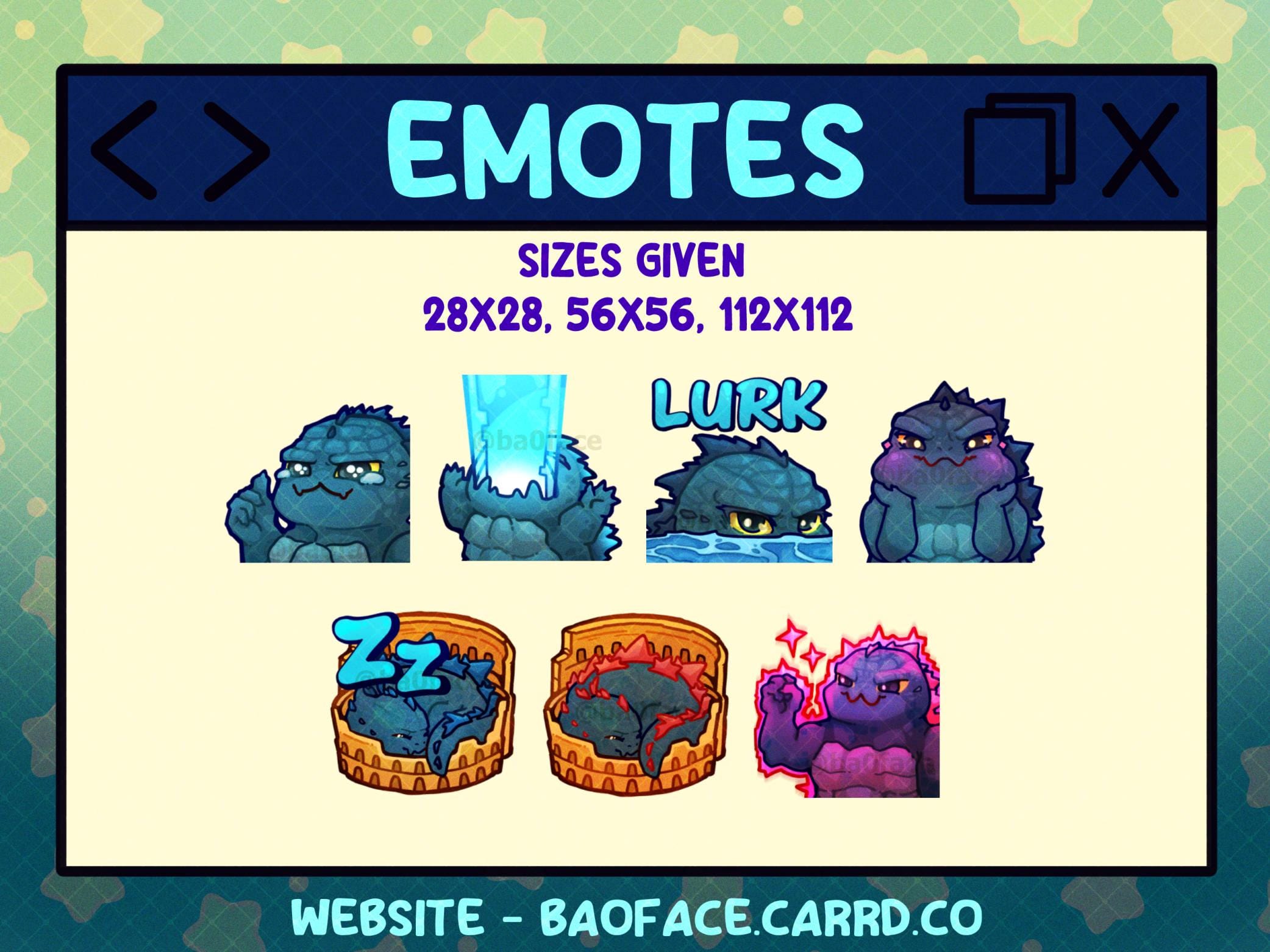 GODZILLA EMOTES | 7 + 5 Kaiju Monster Emotes for Twitch and Discord ...