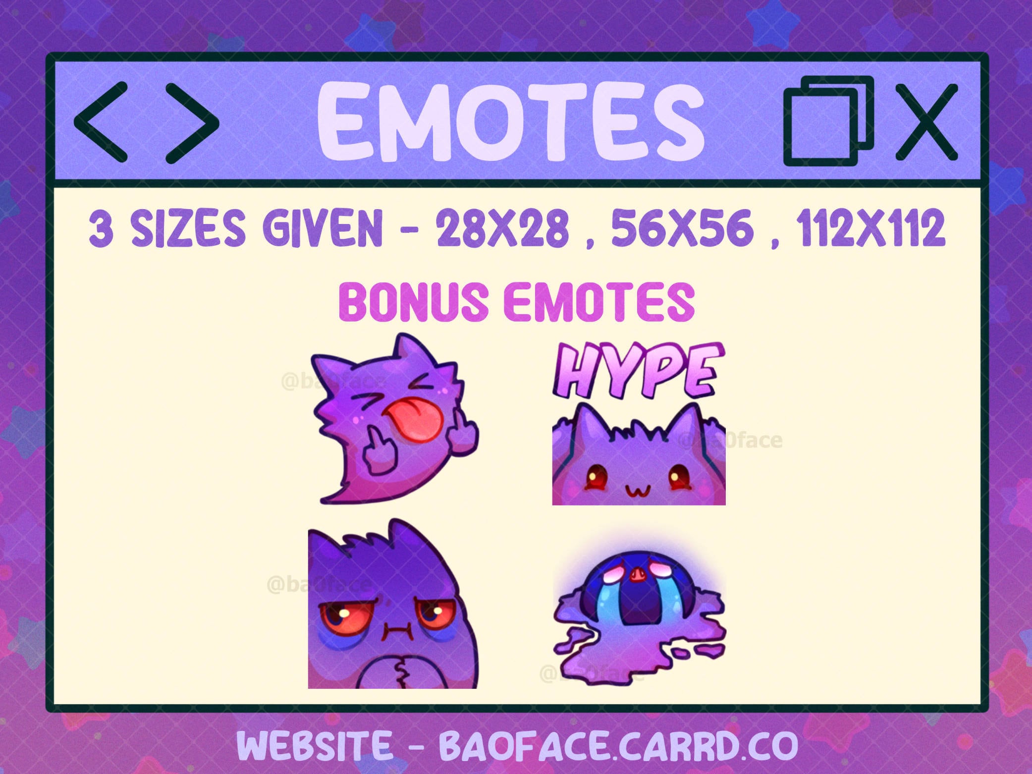 Gengar Evolution Emotes | 7 + 4 Emotes for Twitch, Youtube and Discord ...