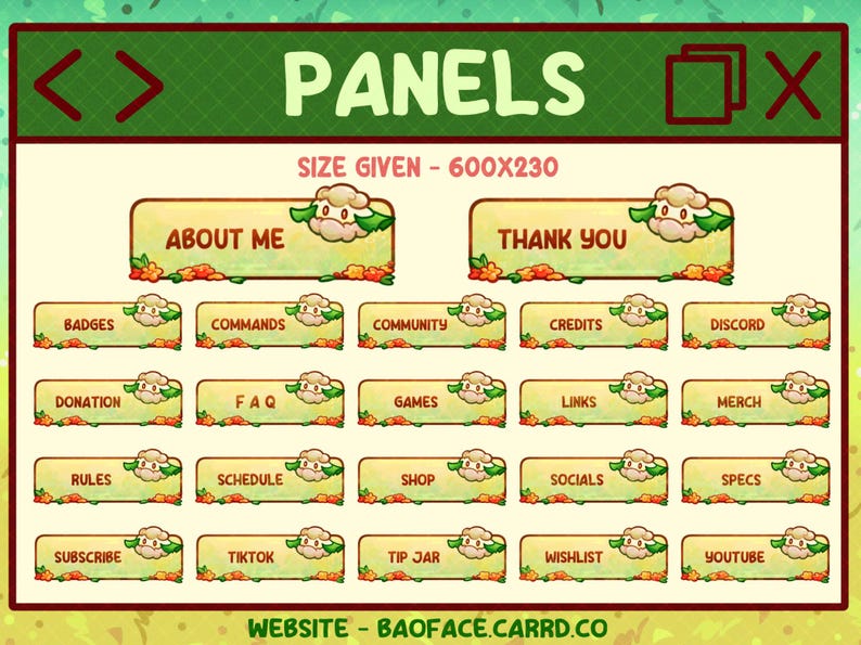 POKEMON PANELS | 22 Grass Type Theme Panels for Twitch Stream - Etsy