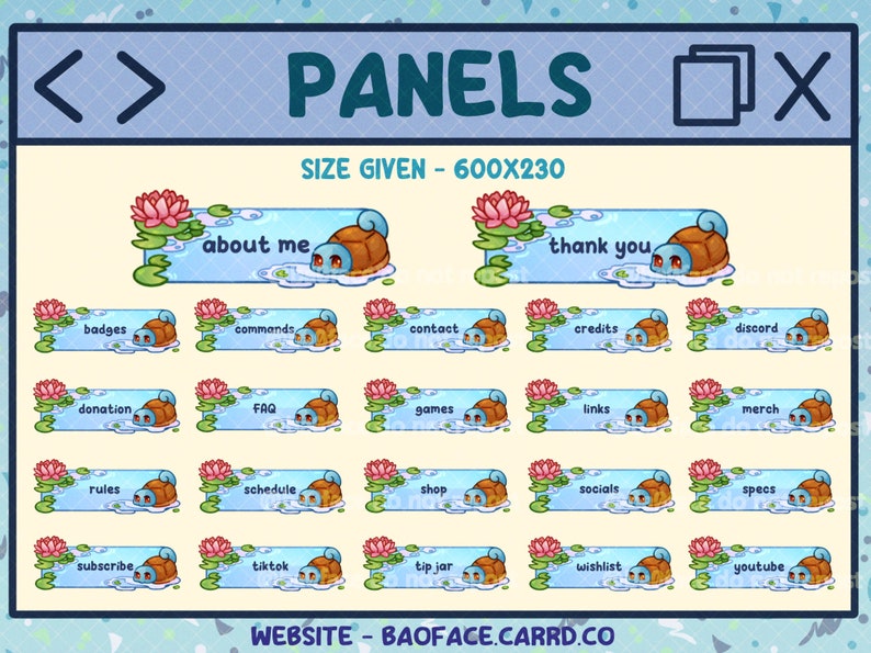 STARTER POKEMON PANELS 22 Squirtle and Water Theme Panels for Twitch - Etsy
