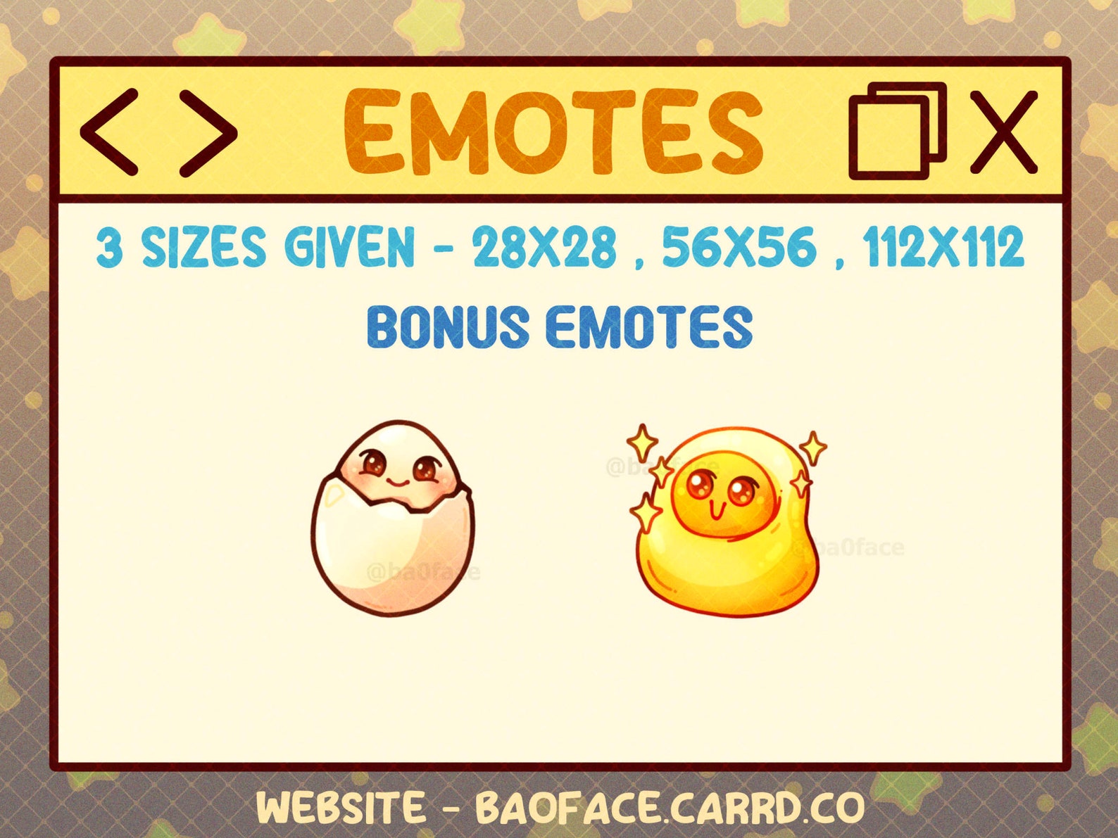 EGG EMOTES Version 2 | 8 + 2 Eggy Emotes for Twitch and Discord | Cute ...