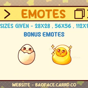 EGG EMOTES Version 2 | 8 + 2 Eggy Emotes for Twitch and Discord | Cute ...