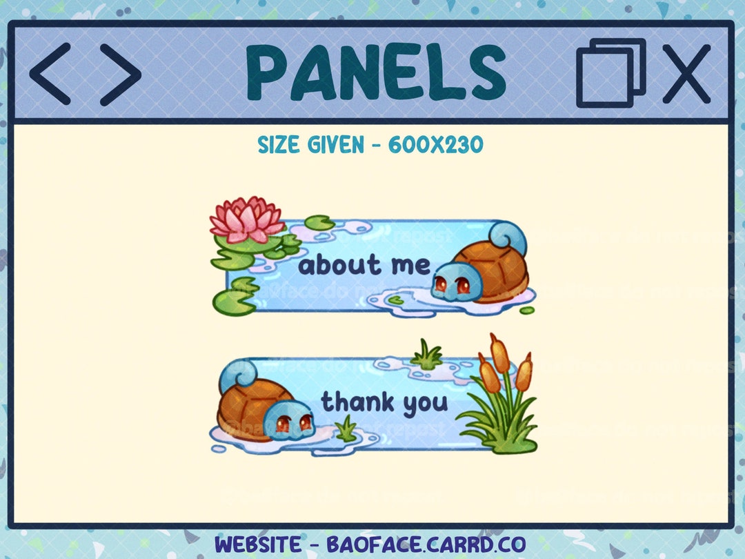 STARTER POKEMON PANELS 22 Squirtle and Water Theme Panels for Twitch - Etsy