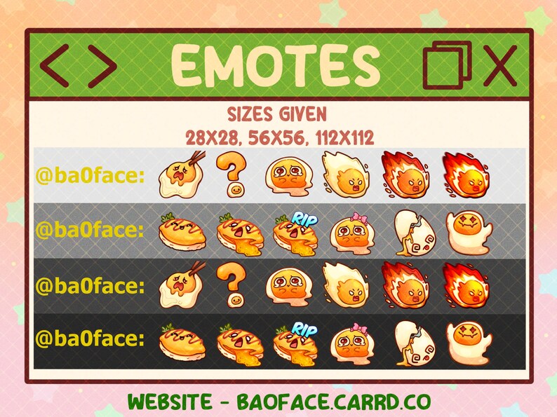 EGG EMOTES (version 3) | 8 + 4 Eggy Themed Emotes for Twitch and ...