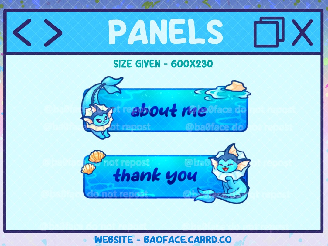 POKEMON PANELS | 22 Playful Vaporeon Eeveelution Theme Panels for ...