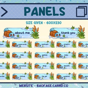 STARTER POKEMON PANELS 22 Squirtle and Water Theme Panels for Twitch - Etsy