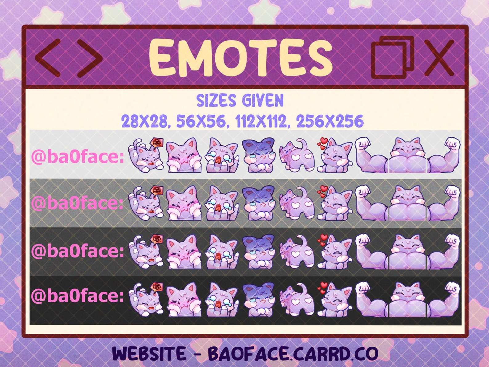 ANITEEZ SANDEOKI Emotes | 9 Cat Emotes/sticker for Twitch, Youtube ...