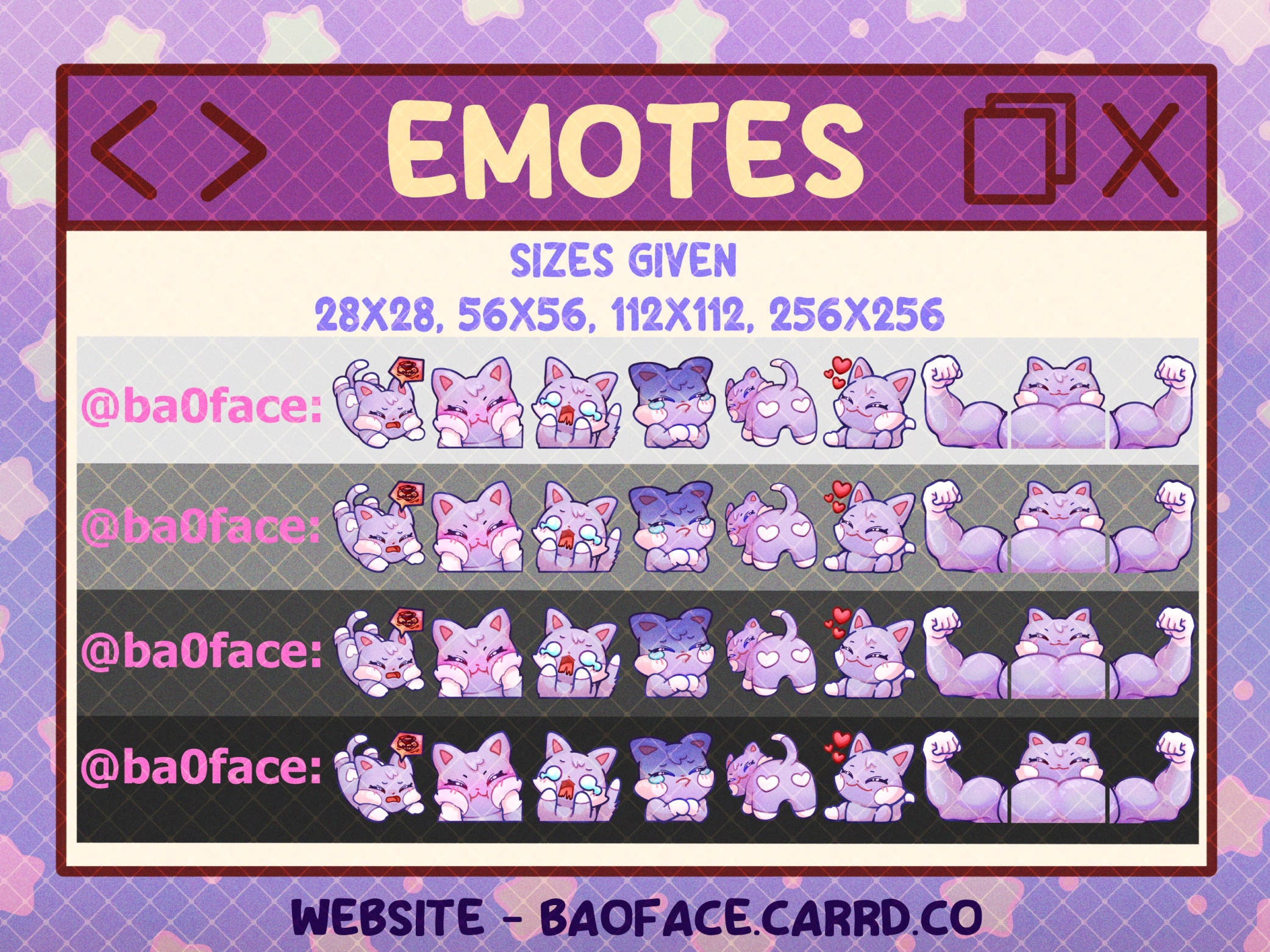 ANITEEZ SANDEOKI Emotes | 9 Cat Emotes/sticker for Twitch, Youtube ...