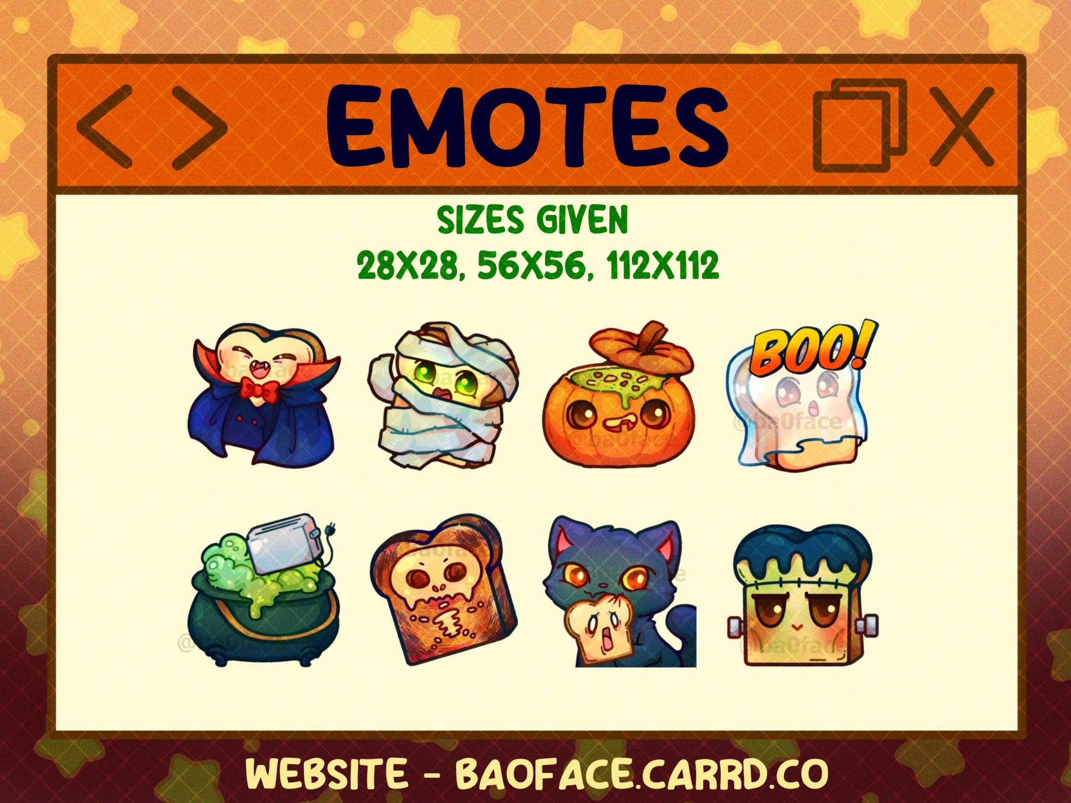 BREAD EMOTES (holiday Edition)| 8 + 4 Spooky Bread Emotes for Twitch ...