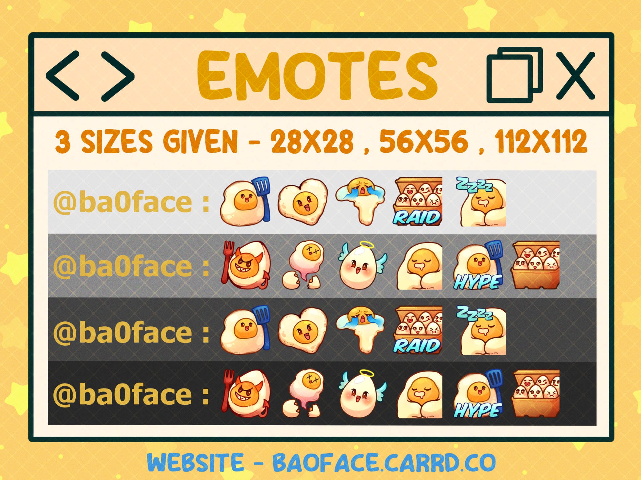 EGG EMOTES | 8 + 3 Egg Themed Emotes for Twitch and Discord | Cute ...