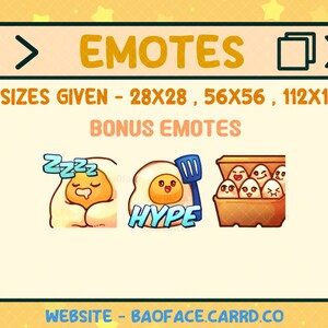 EGG EMOTES | 8 + 3 Egg Themed Emotes for Twitch and Discord | Cute ...