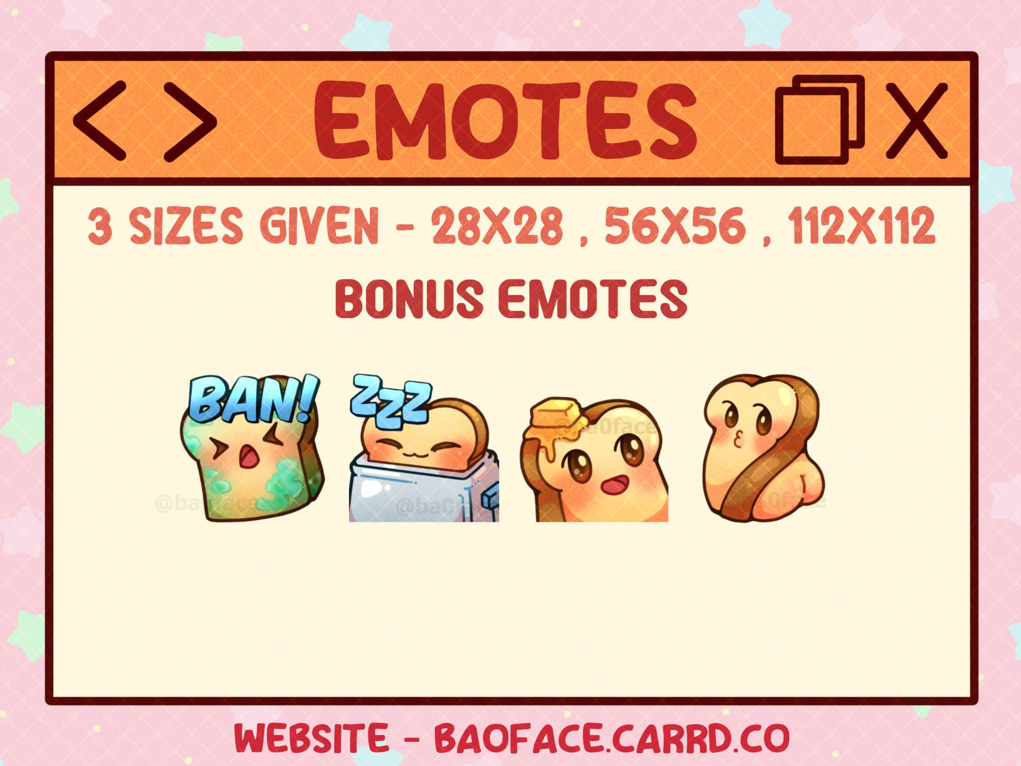 BREAD EMOTES Version 3 | 9 + 4 Fun Toast and Bread Emotes for Twitch ...