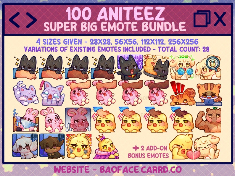 ANITEEZ Super Bundle | 100 ATEEZ Emotes & Digital Stickers for Twitch ...