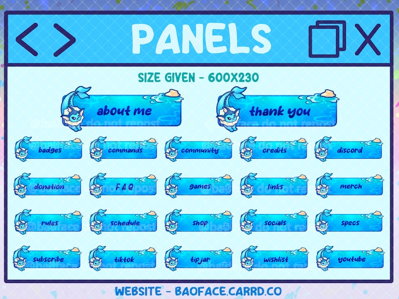 POKEMON PANELS | 22 Playful Vaporeon Eeveelution Theme Panels for ...