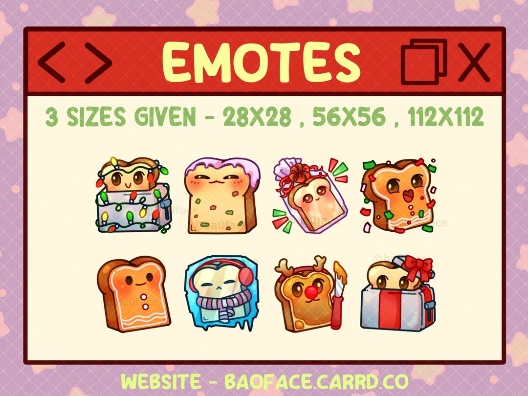 BREAD EMOTES (holiday Edition)| 8 + 2 Holly Jolly Bread Emotes for ...
