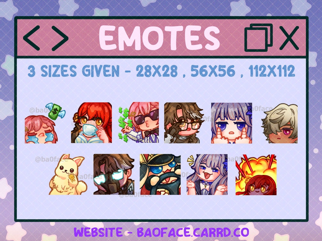 Honkai: Star Rail Express Crew (part 2) | 11+3 Emote Bundle for Twitch ...