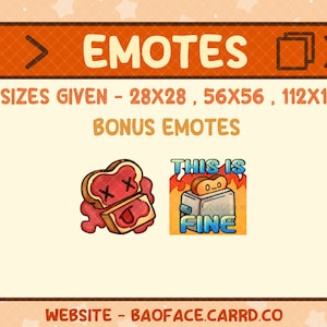 BREAD EMOTES Version 2 | 10+2 Cute Toast and Bread Emotes for Twitch ...