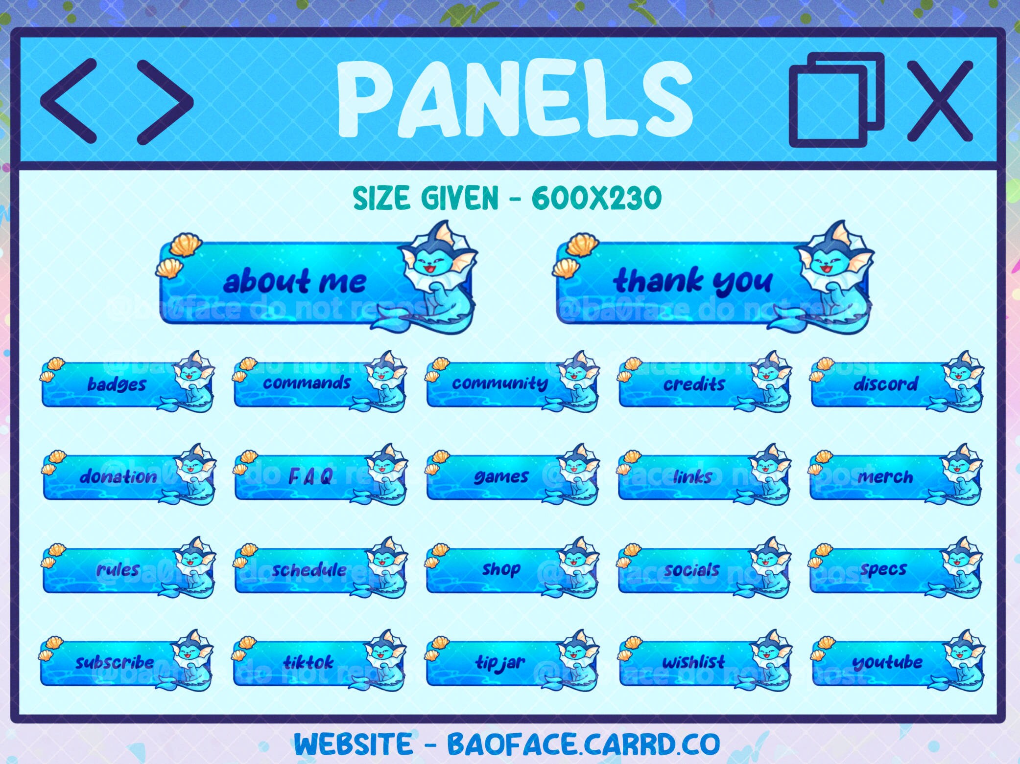 POKEMON PANELS | 22 Playful Vaporeon Eeveelution Theme Panels for ...