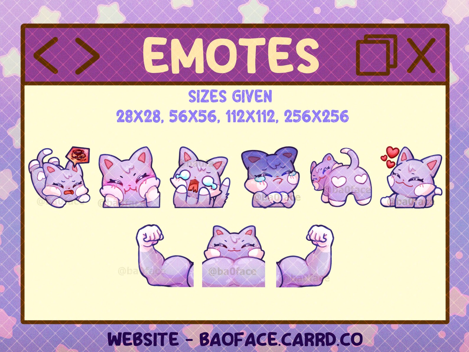 ANITEEZ SANDEOKI Emotes | 9 Cat Emotes/sticker for Twitch, Youtube ...