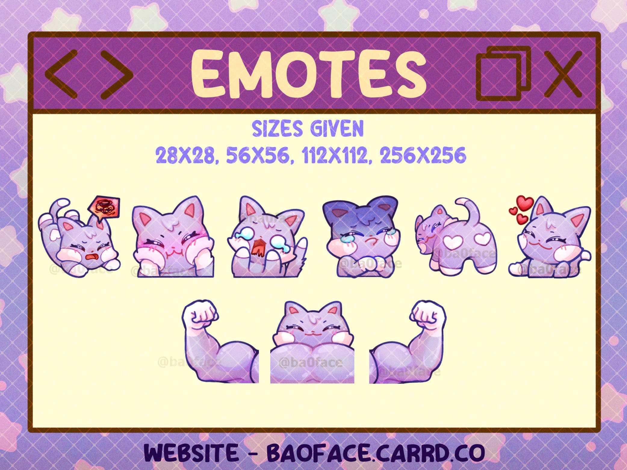 ANITEEZ SANDEOKI Emotes | 9 Cat Emotes/sticker for Twitch, Youtube ...