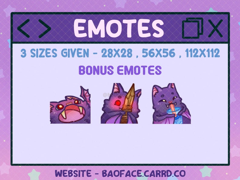 VAMPIRE BAT EMOTES | 11+3 Spoopy and Cute Bat Emotes for Twitch and ...