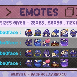 GHOSTIE EMOTES | 10+1 Cute and Spooky Ghost Skull Emotes for Twitch and ...