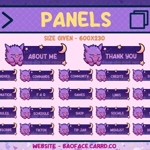 POKEMON PANELS | 22 Gengar Evolution Ghost Theme Panels for Twitch - Etsy