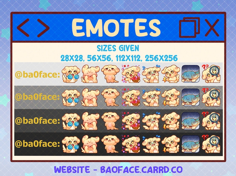 ANITEEZ TYUDEONGI Emotes | 8 Golden Retriever Emotes/sticker for Twitch ...