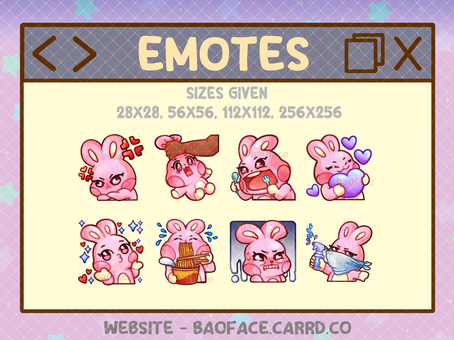 ANITEEZ DDEONGBYEOLI Emotes | 8 ATEEZ Bunny Emotes/sticker for Twitch ...