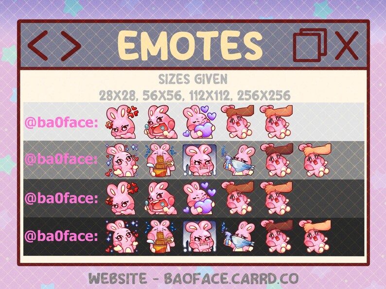 ANITEEZ DDEONGBYEOLI Emotes | 8 ATEEZ Bunny Emotes/sticker for Twitch ...