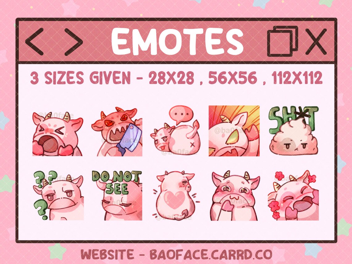STRAWBERRY COW EMOTE 10 Sweet Cow Emotes for Twitch and Discord Cute ... STRAWBERRY COW EMOTE 10 Sweet Cow Emotes for Twitch and Discord Cute ...