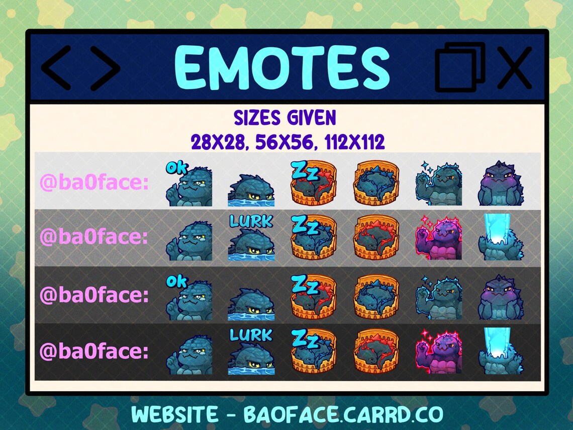 GODZILLA EMOTES | 7 + 5 Kaiju Monster Emotes for Twitch and Discord ...