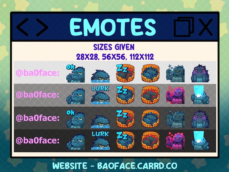 GODZILLA EMOTES | 7 + 5 Kaiju Monster Emotes for Twitch and Discord ...