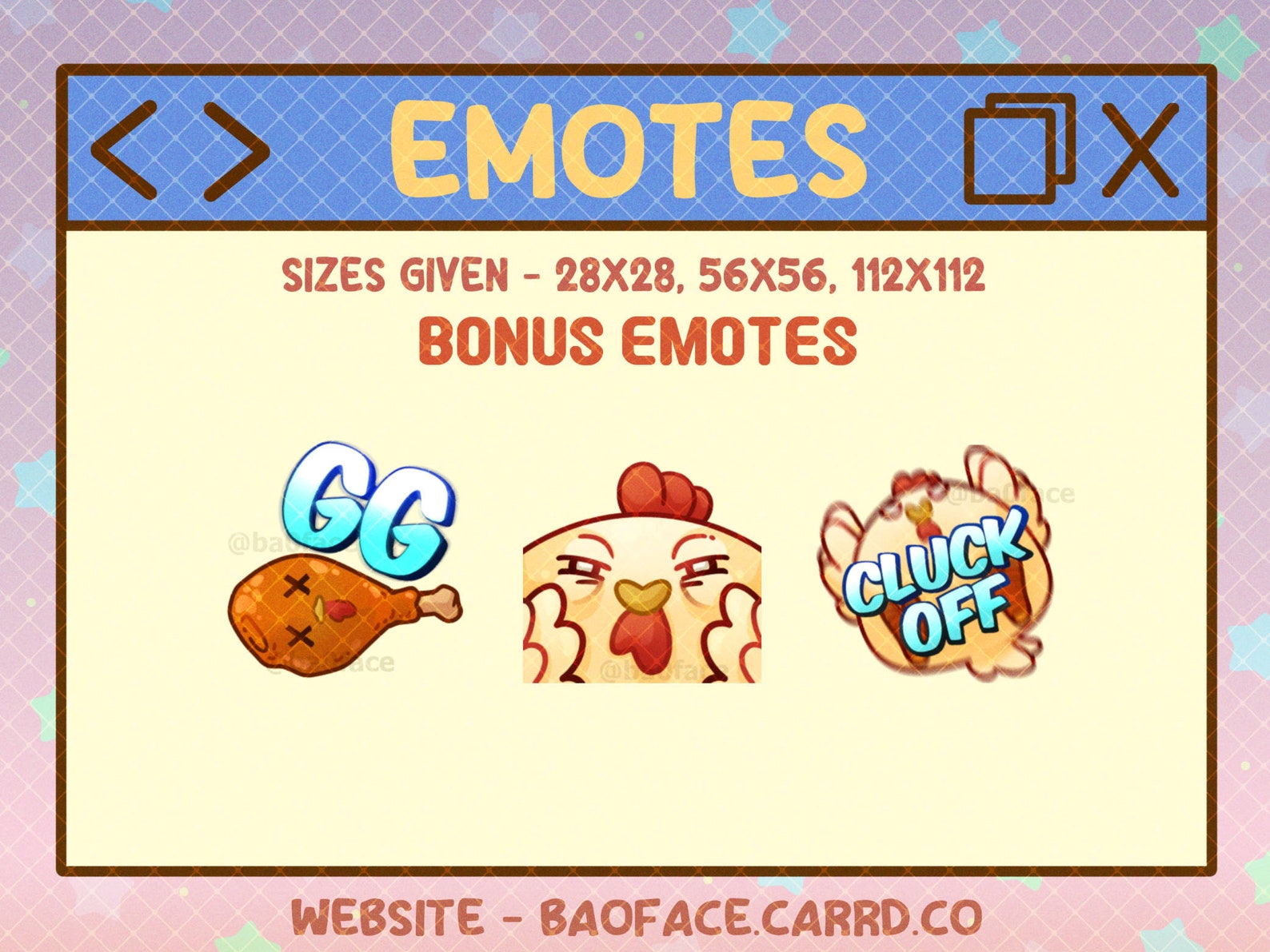 CHICKEN EMOTES Version 2 | 7 + 3 Chicken Emotes for Twitch and Discord ...