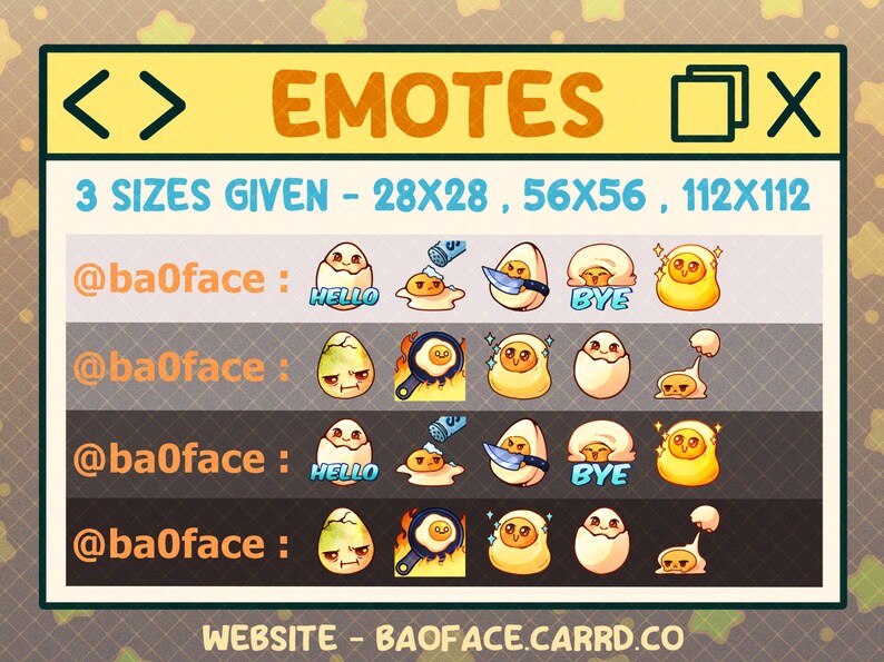 EGG EMOTES Version 2 | 8 + 2 Eggy Emotes for Twitch and Discord | Cute ...