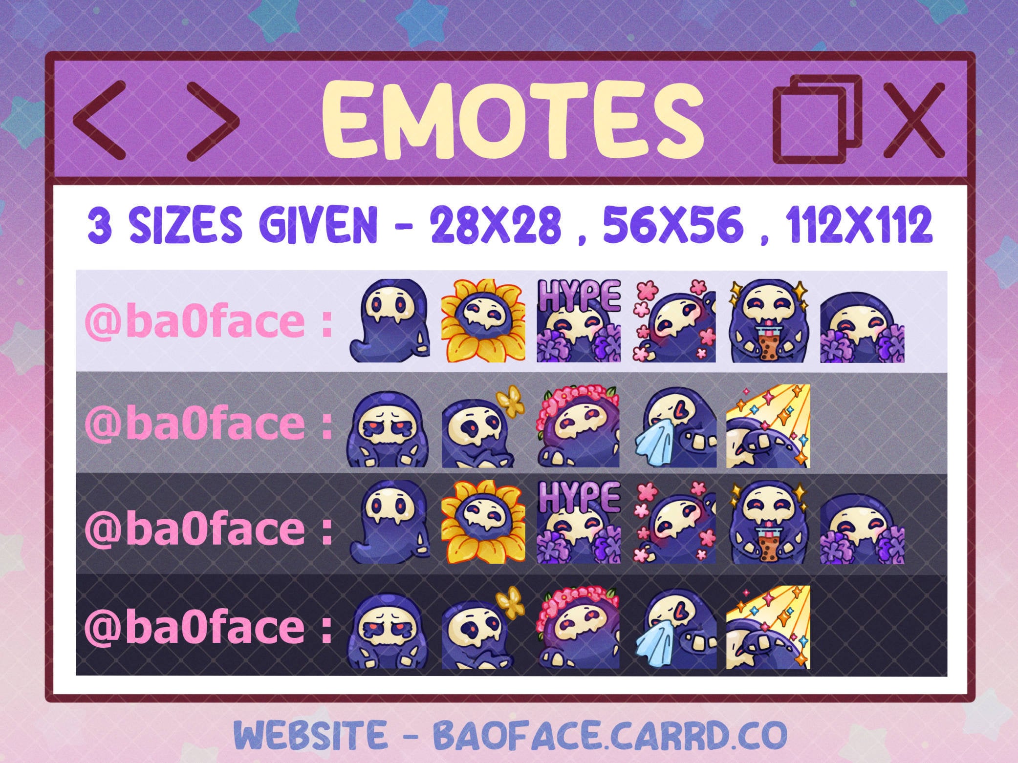 GHOSTIE EMOTES Version 2 | 10+1 Adorable and Spring Ghost Skull Emotes ...