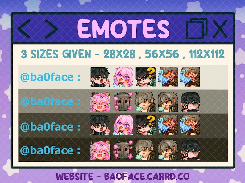Honkai: Star Rail Express Crew (part 1) | 8 + 2 Emotes for Twitch ...