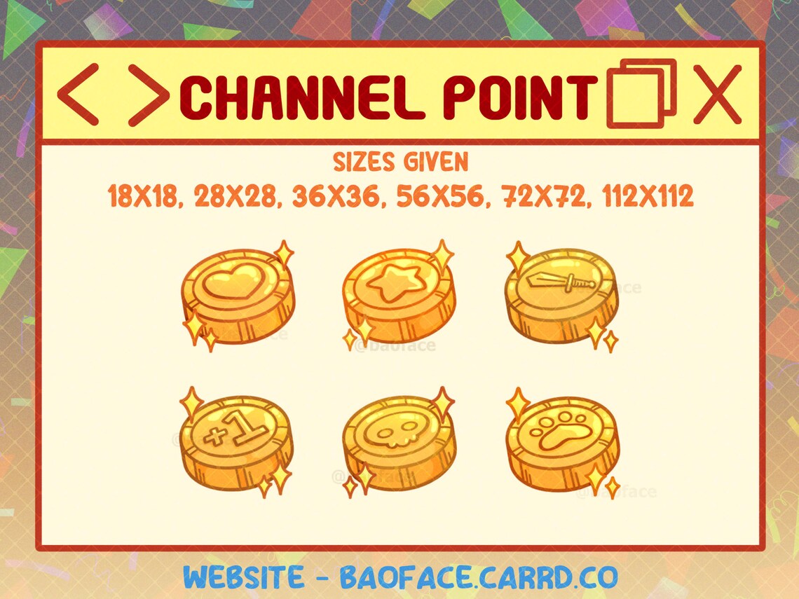 Coin (gold Version) Channel Point and Emote | 6 Coin Channel Points ...