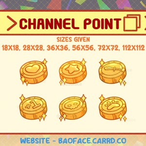 Coin (gold Version) Channel Point and Emote | 6 Coin Channel Points ...