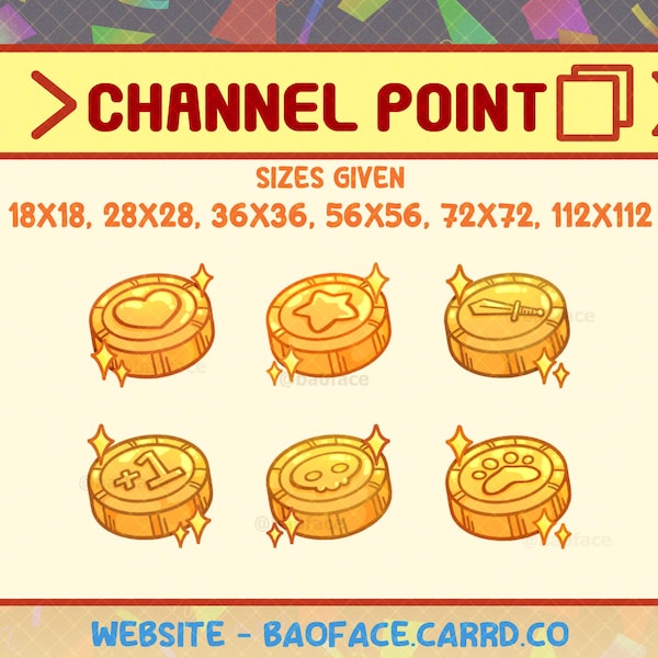 Coin gold Version Channel Point and Emote 6 Coin Channel Points ...