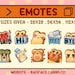 BREAD EMOTES 102 Cute Toast and Bread Emotes for Twitch and Discord ...